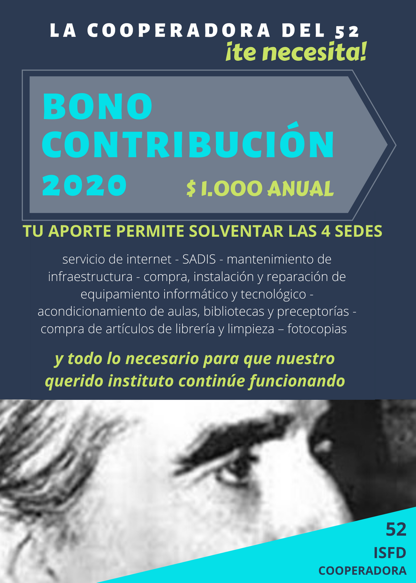 BONO CONTRIBUCIÓN 2020 – LA COOPERADORA TE NECESITA!!!! – Instituto ...